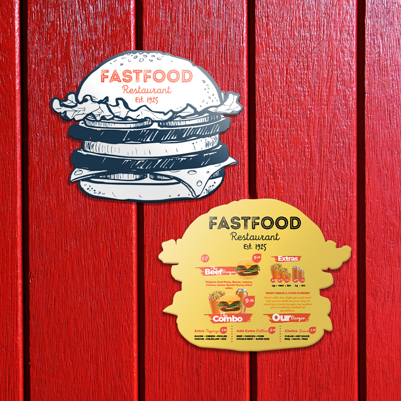 Plastic Menus | Custom Shape Menu | Design & Print Online ...
