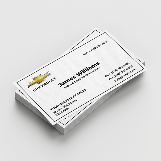 Chevrolet Dealership Business Cardse
