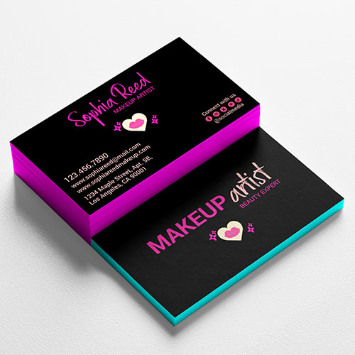 business cards for makeup artist