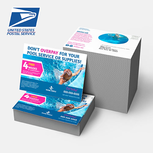 Pools Cleaning Postcards | Postcard Marketing