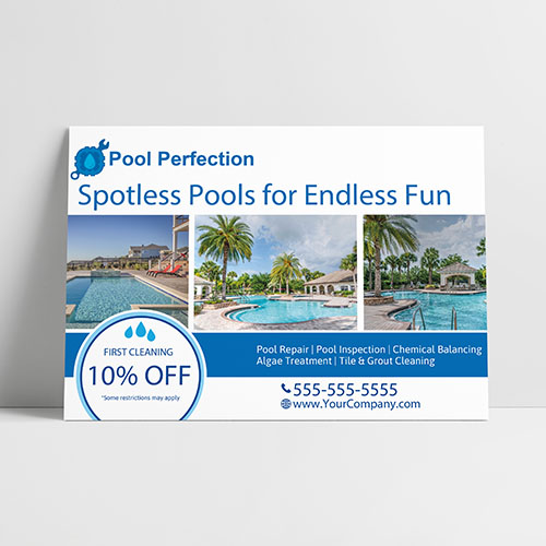 Pools Cleaning Postcards | Postcard Marketing