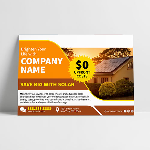 Solar Energy Postcards | Postcard Print Marketing