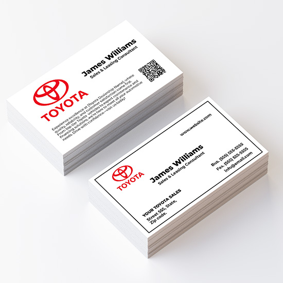 Toyota Dealerships Business Cards