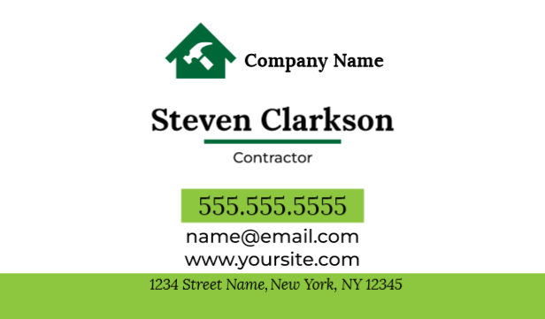 Construction Business Cards & Contractor Business Cards | Business Card ...